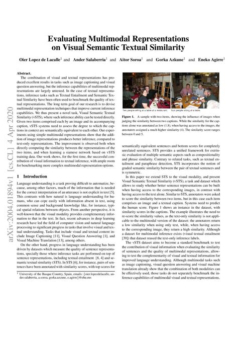 Evaluating Multimodal Representations On Visual Semantic Textual