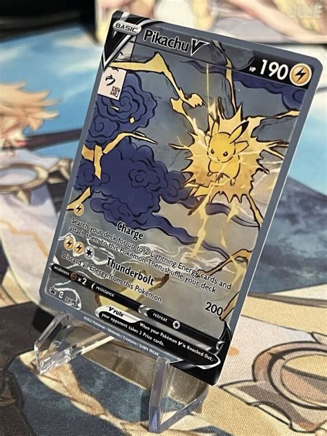 Pokemon Pikachu V Promo Rare Waifu Doujin Acg Diy Full Art Card New Ebay