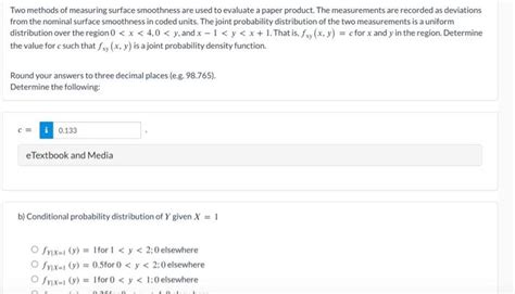 solved two methods of measuring surface smoothness are used