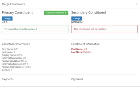 Merging Constituent Records Frontstream