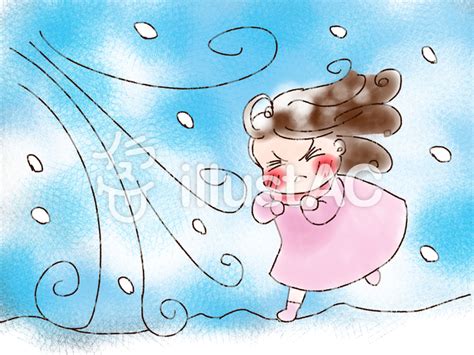 風に向かって歩くイラスト No 977946／無料イラストなら「イラストac」
