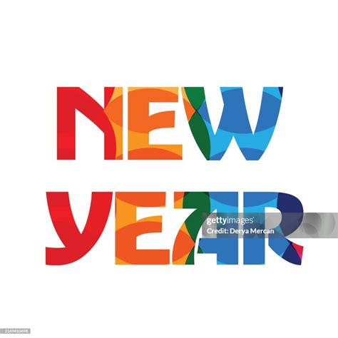 New Year Letteringabstract Lettering Vector Stock Illustration High Res