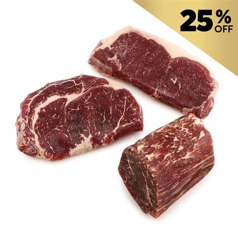 Frozen Aus Murray Pure Steaks Ribeyesirlointenderloin 250g Combo