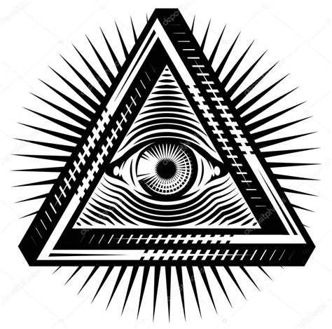 Ojo Omnisciente De Dios Símbolo Sagrado En Un Triángulo Estilizado