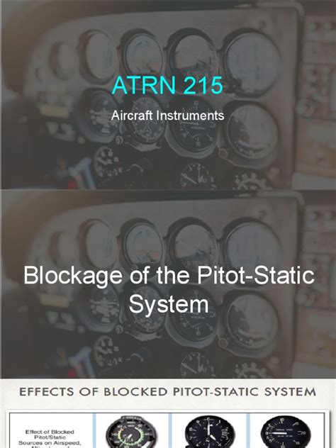 Blockage Of The Pitot Static System Pdf