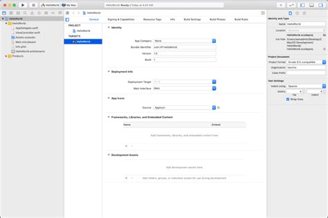 Create Hello World Macos App Devindeep