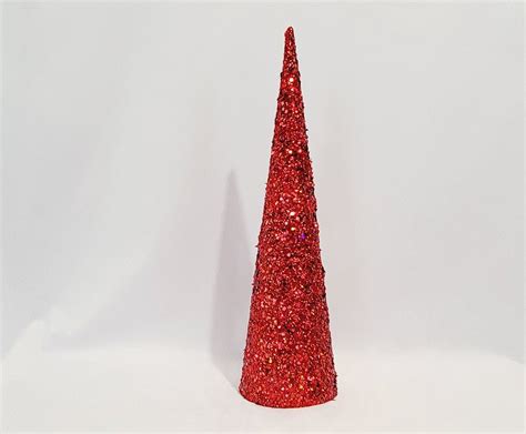 Ruby Red Glitter Tree Decorative Tree Party Centerpiece Etsy