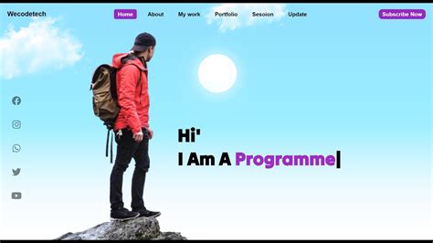 Parallax Scrolling Portfolio Website In Hindi Parallax Scrolling