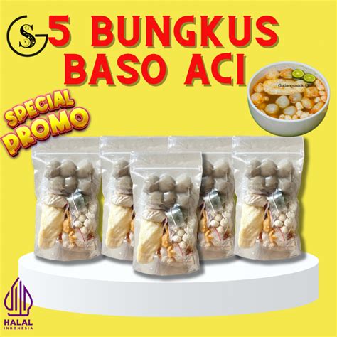 Jual 5 Bungkus Baso Aci Instan Original Makanan Isntan Boci Kaldu Pedas