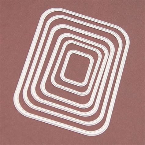 6pcs Metal Cutting Dies Cut Frame Rectangle Sew Do Vicedeal
