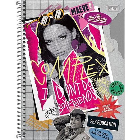 Caderno Espiral Capa Dura Matérias Sex Education MEGA IMPRESS Papelaria Copos