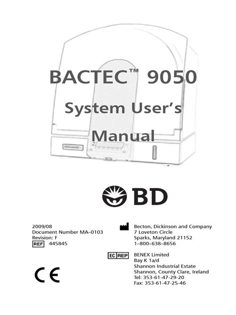 Manual Bd Bactec 9050 Ma0103 F En Pdf Icon Computing Image Scanner
