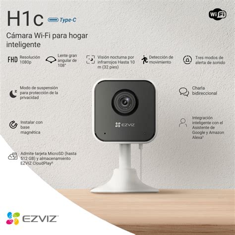 Ezviz Cs H1c Cam Ip Int 1080p Wifi 24ghz Lente Fijo 28mm