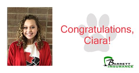 Congratulations To Ciara Small This Weeks Barrett Insurance Student