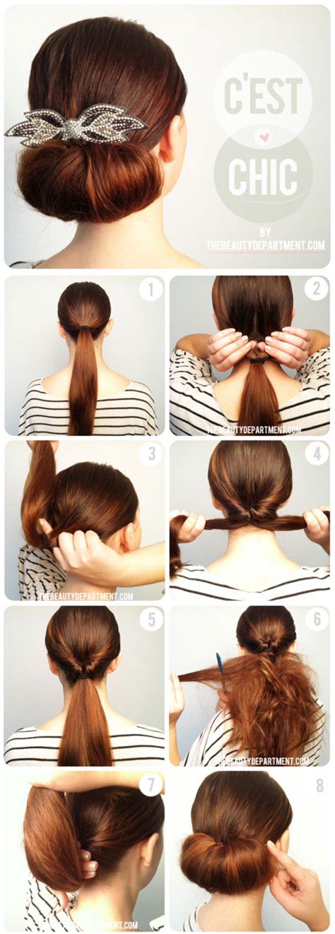 Diy Easy Twist Flip Bun Hairstyle