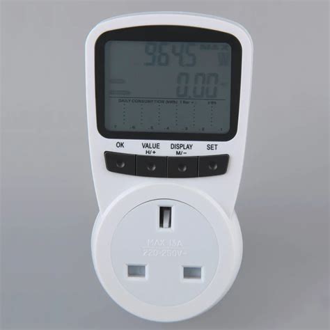 Ts Electronic Energy Meter Lcd Energy Monitor Plug In Electricity Meter For Uk Plug Monitor