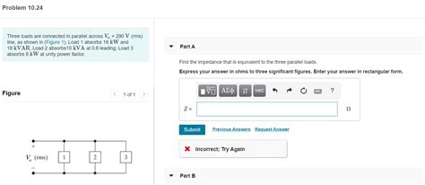 solved problem 10 24 three loads are connected in parallel