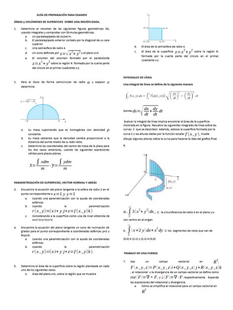 Guia Cálculo Vectorial Pdf Integral Esfera
