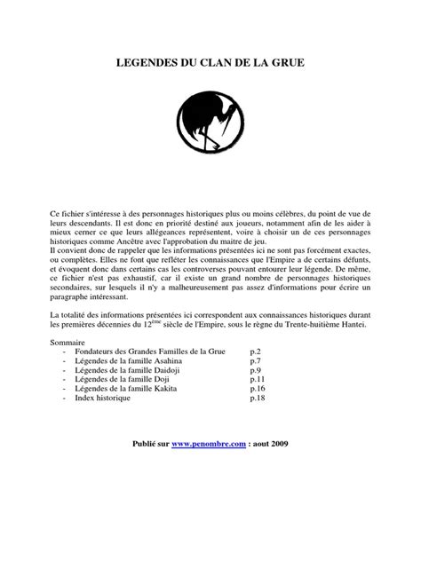 L5a Legendes De La Grue Descargar Gratis Pdf Samouraï