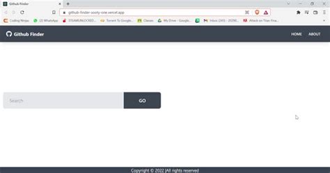 Created My First Basic Website Github Finder Using Reactjs Tailwind Css Srijan Majumder