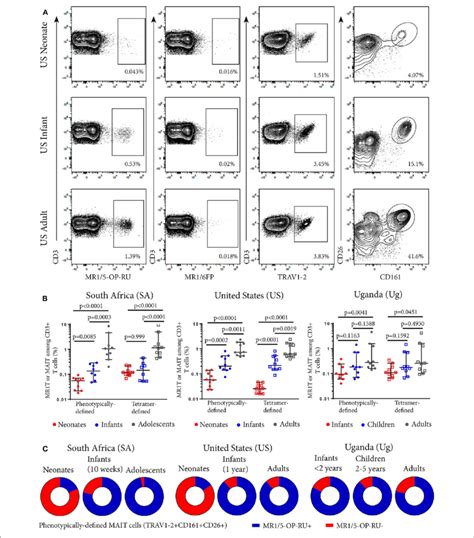 Frequencies Of Tetramer Defined Mr1t Cell And Phenotypically Defined