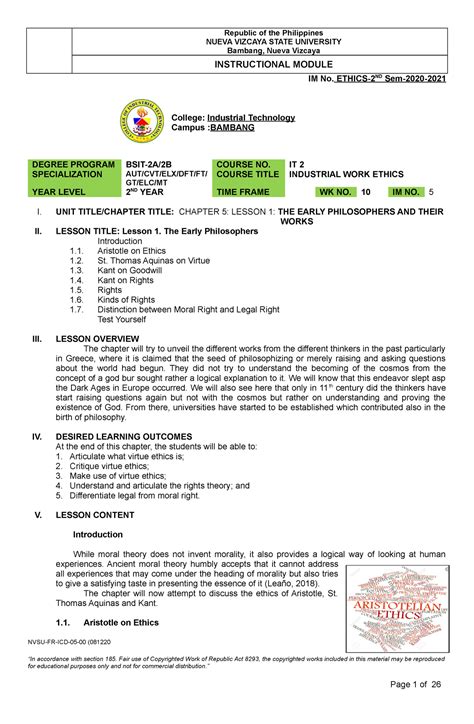 Ethics Module Finals Nueva Vizcaya State University Bambang Nueva