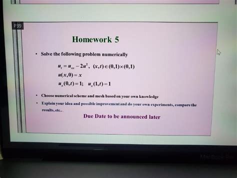 Solve The Following Problem Numerically Chegg
