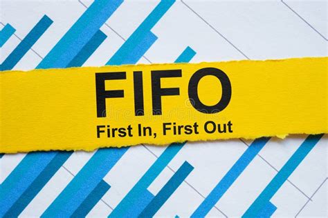 Graph And Yellow Stripe With Inscription Fifo First In First Out