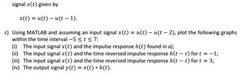 signal x t given by x t u t u t 1 c