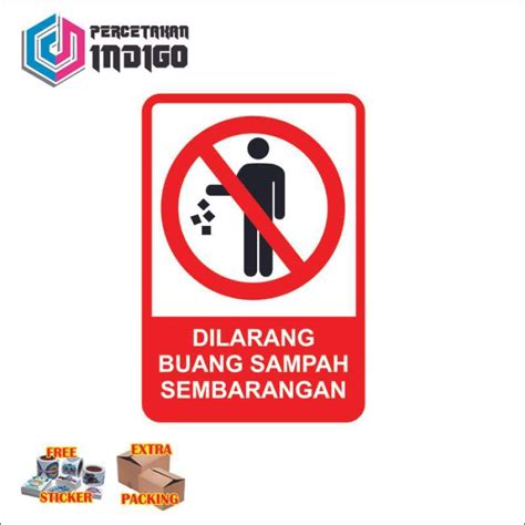 Promo Plat Alumunium Rambu Dilarang Buang Sampah Sembarangan Diskon 23