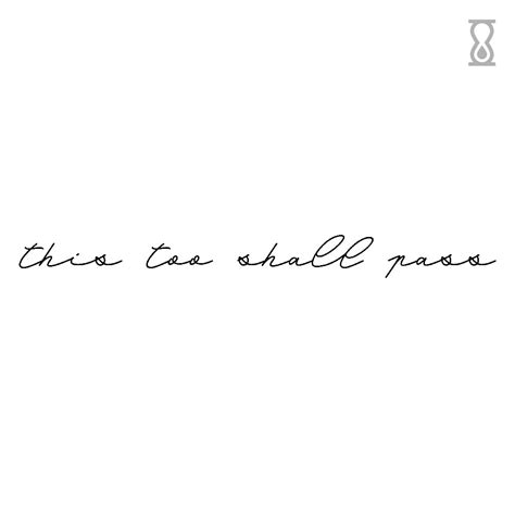 Cursive This Too Shall Pass Semi Permanent Tattoo