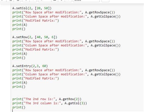 Python Language Implement A Class Matrix That Chegg