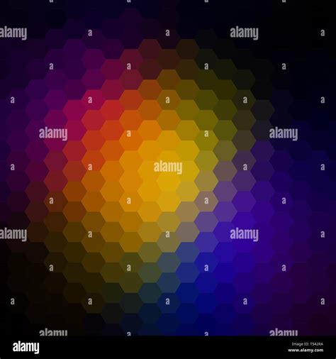 Polygon Gradient Pattern Of Hexagons Vector Illustration Colorful