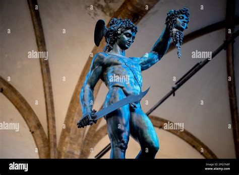 Benvenuto Cellinis Bronze Sculpture Perseus With The Head Of Medusa In