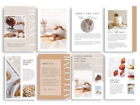 Colorful Cookbook Template Editable Cookbook Pdf Template Food Blogger Email Marketing