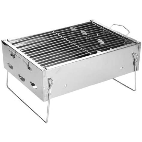 Barbecue Charbon De Bois BBQ Barbecue À Charbon De Table en Acier Inoxydable Pliable Four