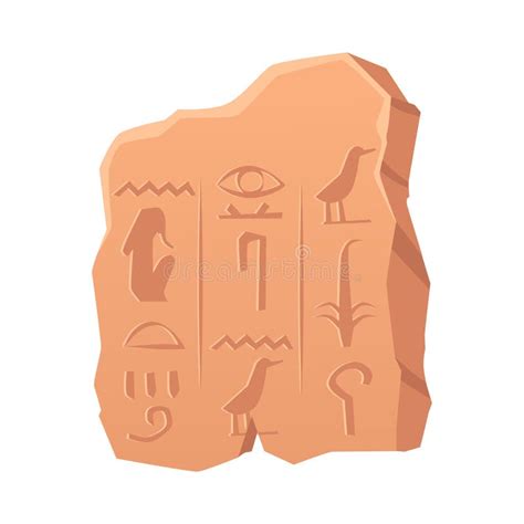 Runes With Sacred Script Vector Flat Icon Archeologic Fossil Dig