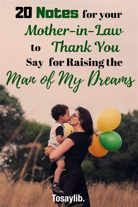 20 Notes For Mother In Law To Say Thank You For Raising The Man Of My