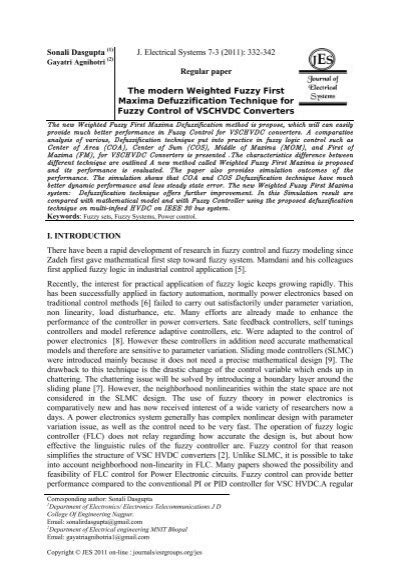 The Modern Weighted Fuzzy First Maxima Defuzzification