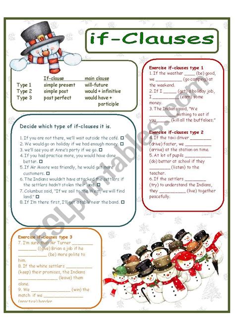 Conditional Clauses Type 1 3 Esl Worksheet By Krümel