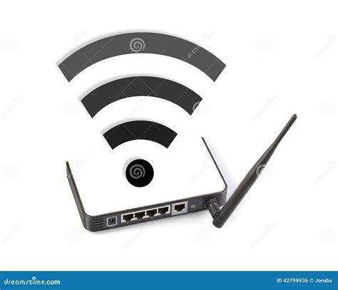 Router With Wifi Symbol Stock Illustration Illustration Of Bytes 42799936