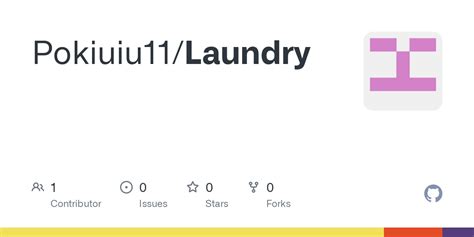 Github Pokiuiu Laundry