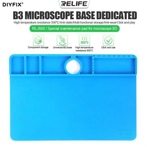 Rq`microscope B3 Base Desk Mat Heat Insulation Silicone Pad Maintenance Platform For Microscope