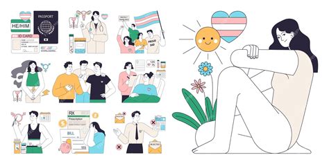 Premium Vector Gender Transition Consequences Set Genderaffirming