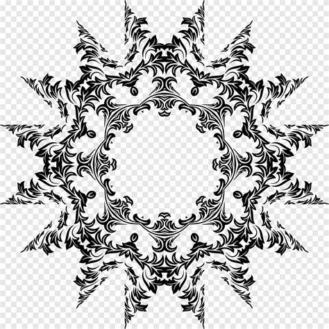 Ornament Decorative Flower Vine Leaf Symmetry Png Pngegg