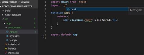 Reactjs Vs Code Can T See Css Files In Intellisense Stack Overflow