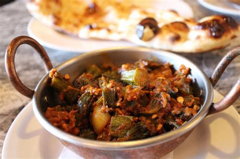 Indian Cuisine Bhindi Okra Masala Stock Photo Image Of Meal Food