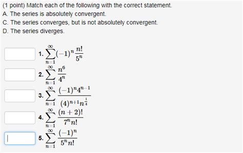Solved Point Match Each Of The Following With The Chegg Com