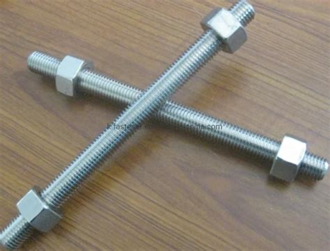 Stud Bolt ASTM A Gr B M Cl A Gr MA With Heavy Hex Nuts Dims To ASME B