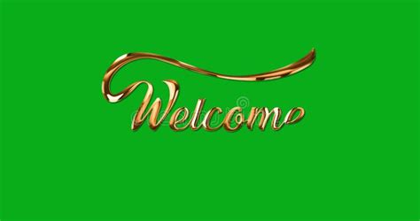 Golden Welcome Letter Motion Animation Stock Video Video Of Work